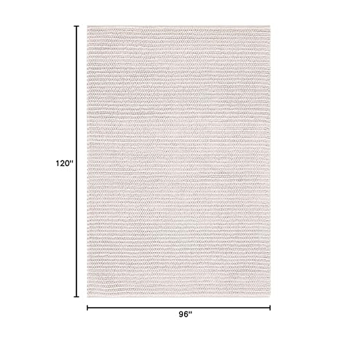 SAFAVIEH Natura Collection Area Rug - 8' x 10', Ivory & Beige, Handmade Farmhouse Boho Wool, Ideal for High Traffic Areas in Living Room, Bedroom (NAT220B)