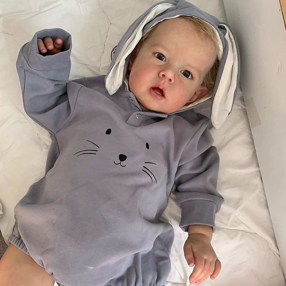 Zero Pam 22" Realistic Reborn Boy Doll - Soft Silicone, Lifelike Blonde Toddler