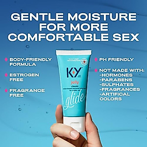 K-Y Jelly Water Based Lube For Sex, Anal Lube, Non-Greasy Water Based Personal Lubricant, pH Friendly Sex Lube Can Be Used With Sex Toys For Women & Male Sex Toys, Condom Friendly Personal Lube, 4 OZ
