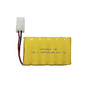 Parts & Accessories 7.2V 700mah AA NI-CD Battery with 7.2V Charger Set for RC Electric Toys car Telerobot Boat Remote Control Tank L6.2-2P Plug - (Color: Yellow)