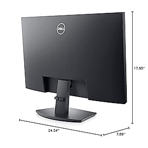 Dell 27 inch Monitor FHD 16:9 with Comfortview (TUV-Certified), 27" Computer Monitors, 75Hz Refresh Rate, 16.7 Million Colors, Anti-Glare with 3H Hardness, Black (1-Pack)