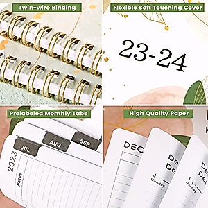 Planner 2023-2024 - July 2023 - June 2024, Academic Planner 2023-2024, 8" x 10" Weekly and Monthly Planner 2023-2024, Flexible Cover, Twin-wire Binding - Schedule Your Daily Work Well