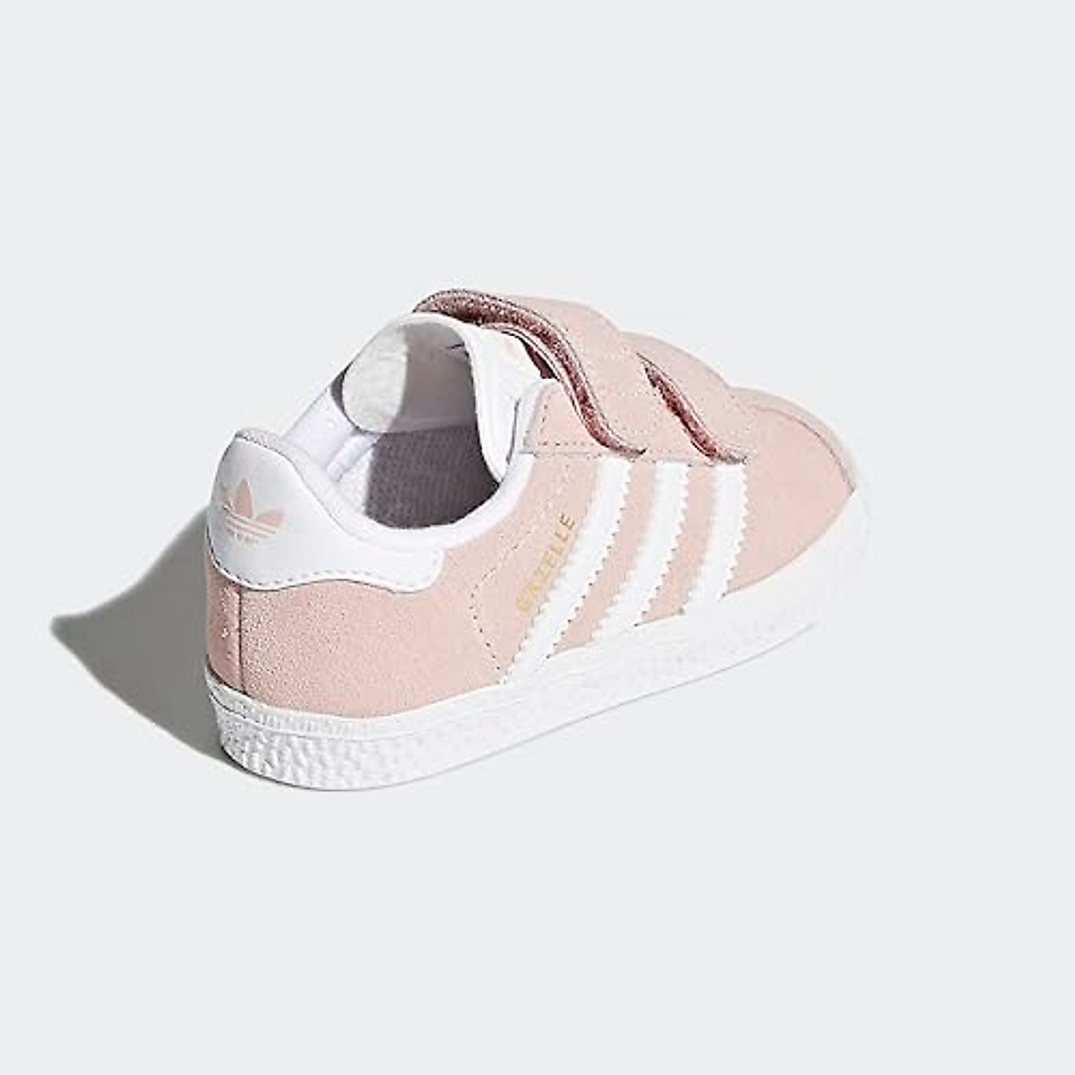 adidas Originals Unisex-Baby Gazelle Running Shoe, Icey Pink/White/White, 7Toddler