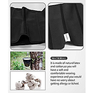 YIANNA Women's Latex Waist Trainer Long Torso Underbust Corsets Cincher Sport Girdle Body Shaper, Size M (Black)