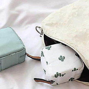 DSDFIDn Makeup Bag Lazy Cosmetic Bag Travel Toiletry Bag for Purse Small Makeup Headphone Lipstick Bag with Zipper Waterproof Travel Accessories for Women Pink Stripe