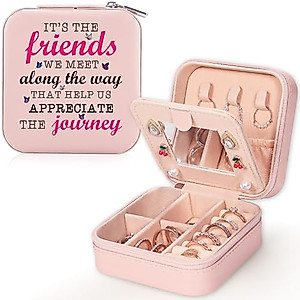 LEJIAJINW Friends Friendship Gifts for Women Female, Gifts for Bestie Best Friend, Friendship Birthday Gifts Ideas, Appreciation Gifts for Friends Jewelry Box, Travel Jewelry Case Organizer
