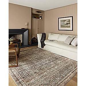 Chris Loves Julia x Loloi Jules Collection JUL-09 Ink / Terracotta, Traditional 8'-6" x 11'-6" Area Rug