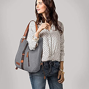 Tote Bag for Women Canvas Shoulder Handbag Casual Hobo Bag Convertible Backpack