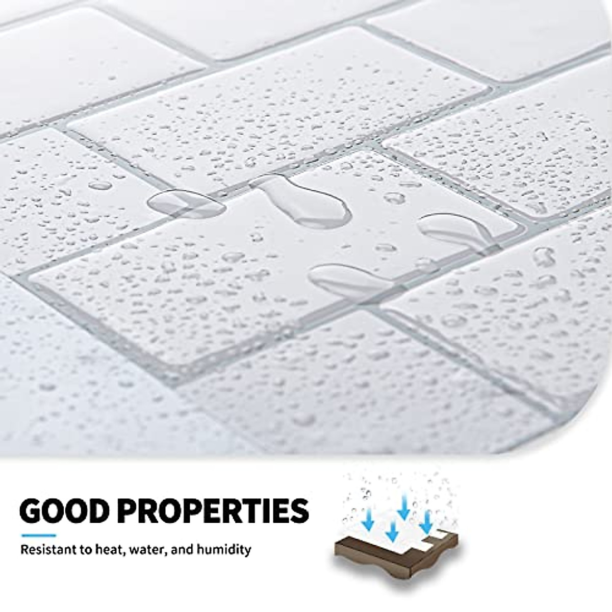 Art3d 10-Sheet Peel and Stick Tile Backsplash - 12"x12" Premium Kitchen Backsplash Peel and Stick Tile, Bright White