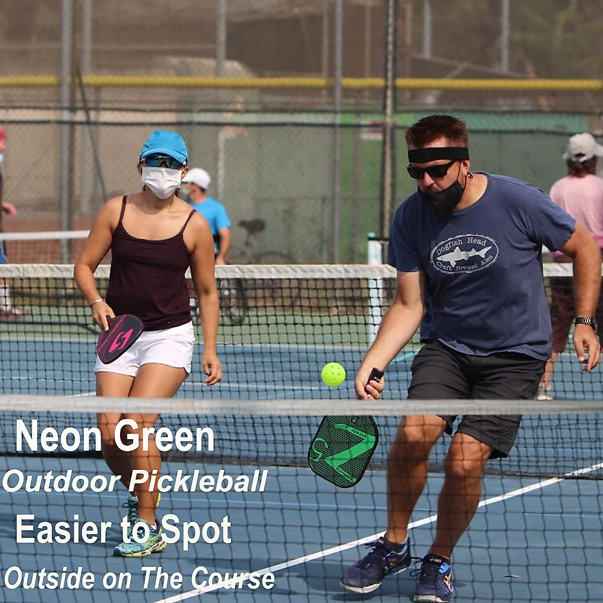 Montela Pickleball Balls 6/12 Pack Outdoor Indooor Pickleball Approved Official Sports Pickle Balls for Outdoor Play,40 Holes Pickleball with Net Bag,Neon Green