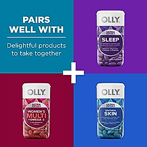 OLLY Ultra Strength Goodbye Stress Softgels, GABA, Ashwagandha, L-Theanine and Lemon Balm, Stress Relief Supplement - 60 Count