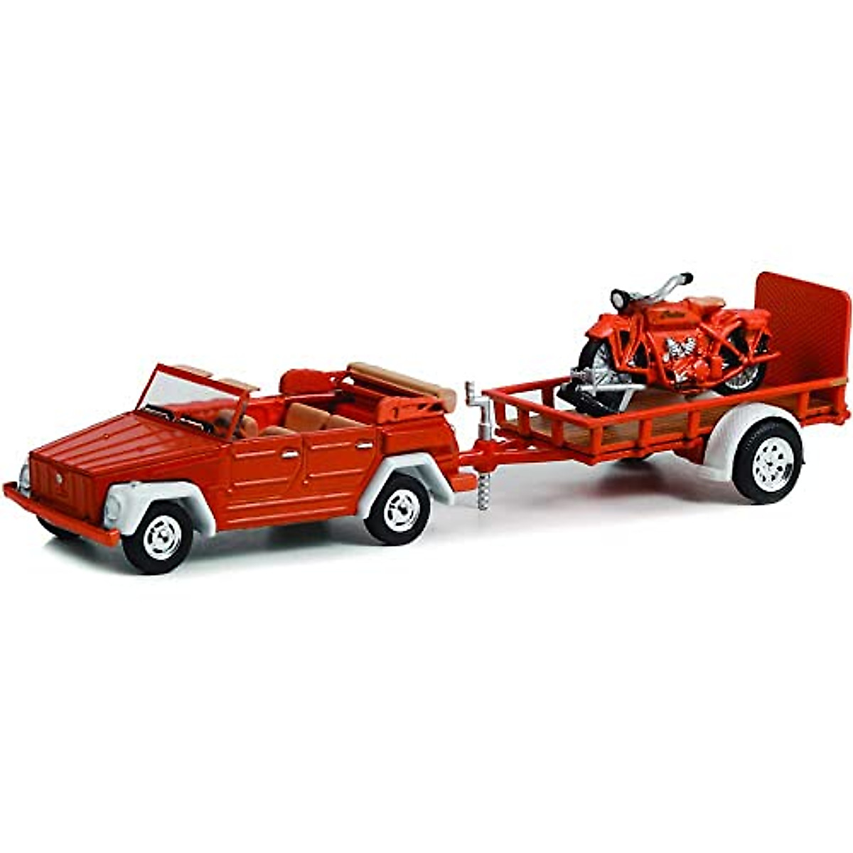 Greenlight 32260-C Hitch & Tow Series 26 - 1973 V-Dub Thing (Type 181) and Utility Trailer with 1920 Scout 1:64 Scale Diecast
