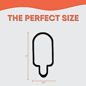 Popsicle Cookie Cutter with Easy to Push Design, for Baby Showers, Work Events, and Birthday Celebrations (4 inch)