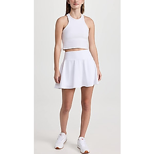 Beyond Yoga Women's Spacedye Hot Shot Circle Skirt, Cloud White, S