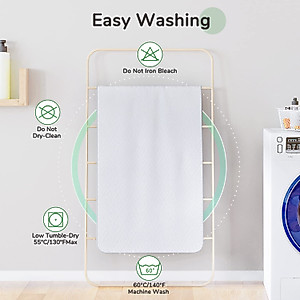 Novilla Waterproof Crib Mattress Protector, Skin-Friendly Crib Mattress Cover Ultra Soft Washable Mattress Pad Cover for Crib Bed, Fits Up to 9" Depth