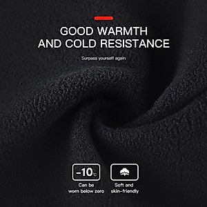 TEMEI Winter Waterproof Glove for Men and Women with Light Touchscreen Texting Fingers, Windproof Anti Slip Heated Glove Hands Warm for Bike, Hiking, Ski (Small, Black)