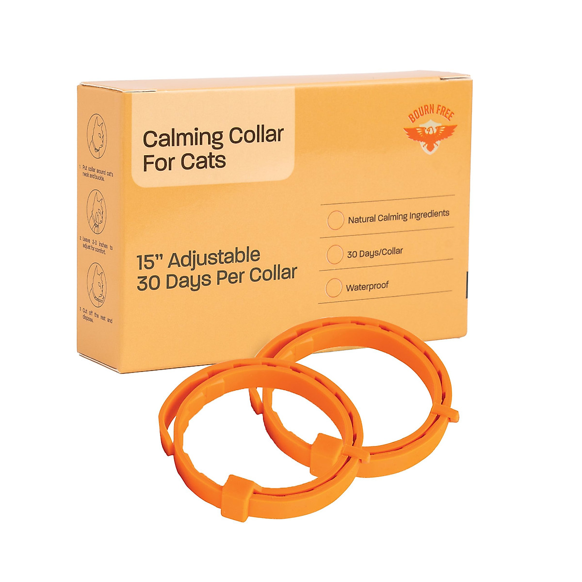 2 Pack Calming Collar for Cats - Calming Cat Collar, Cat Pheromone Collar, Cat Calming Collar for Anxiety - Efficient Relieve Reduce Stress Relief for Cats, Ideal for Meowing and Anxiety Reduction