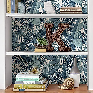 NuWallpaper NUS3148 Maui Peel & Stick Wallpaper, Blue