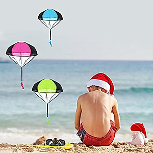 Pinkiwine 6 Pack Parachute Toys Throwing Toy for Kids Boys Girls Christmas Stocking Stuffers Party Favors Gifts