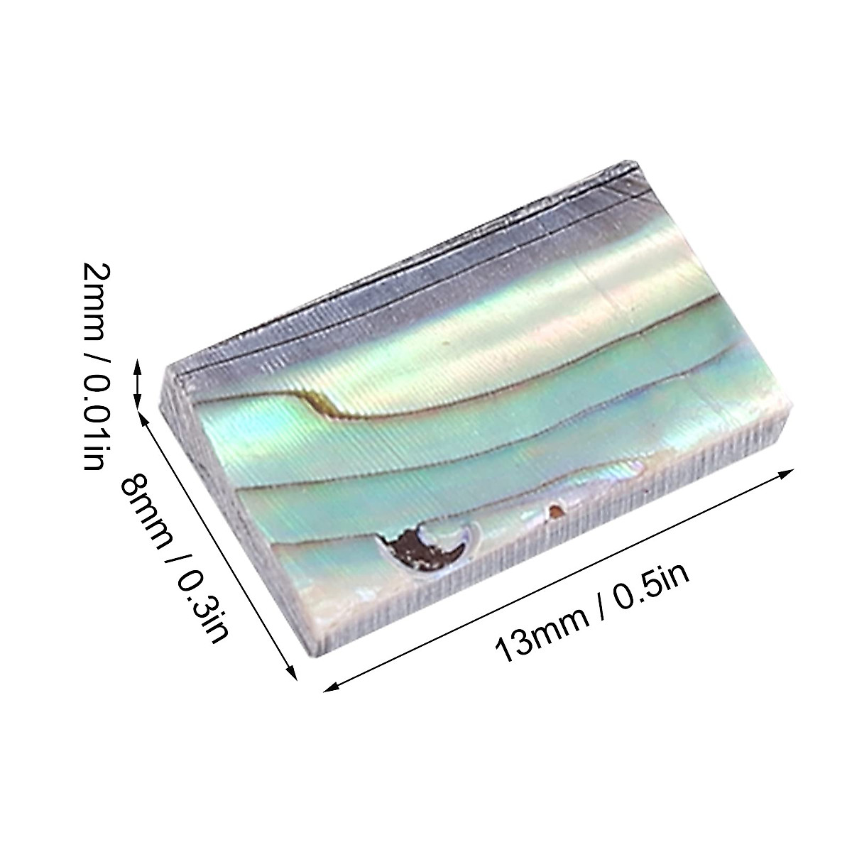 Guitars Fretboard Inlay Material, 10Pcs Abalones Shells Blanks Handle for Mosaic Art for Jewelry Design