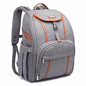 Diaper Bag Backpack, Billiton Diaper Bags for Baby Boy Girl,Baby Bags for Boys Girls,Large Diaper Bag with Changing Station Pad, Multi-Function Waterproof Baby Diaper bag backpack, Grey
