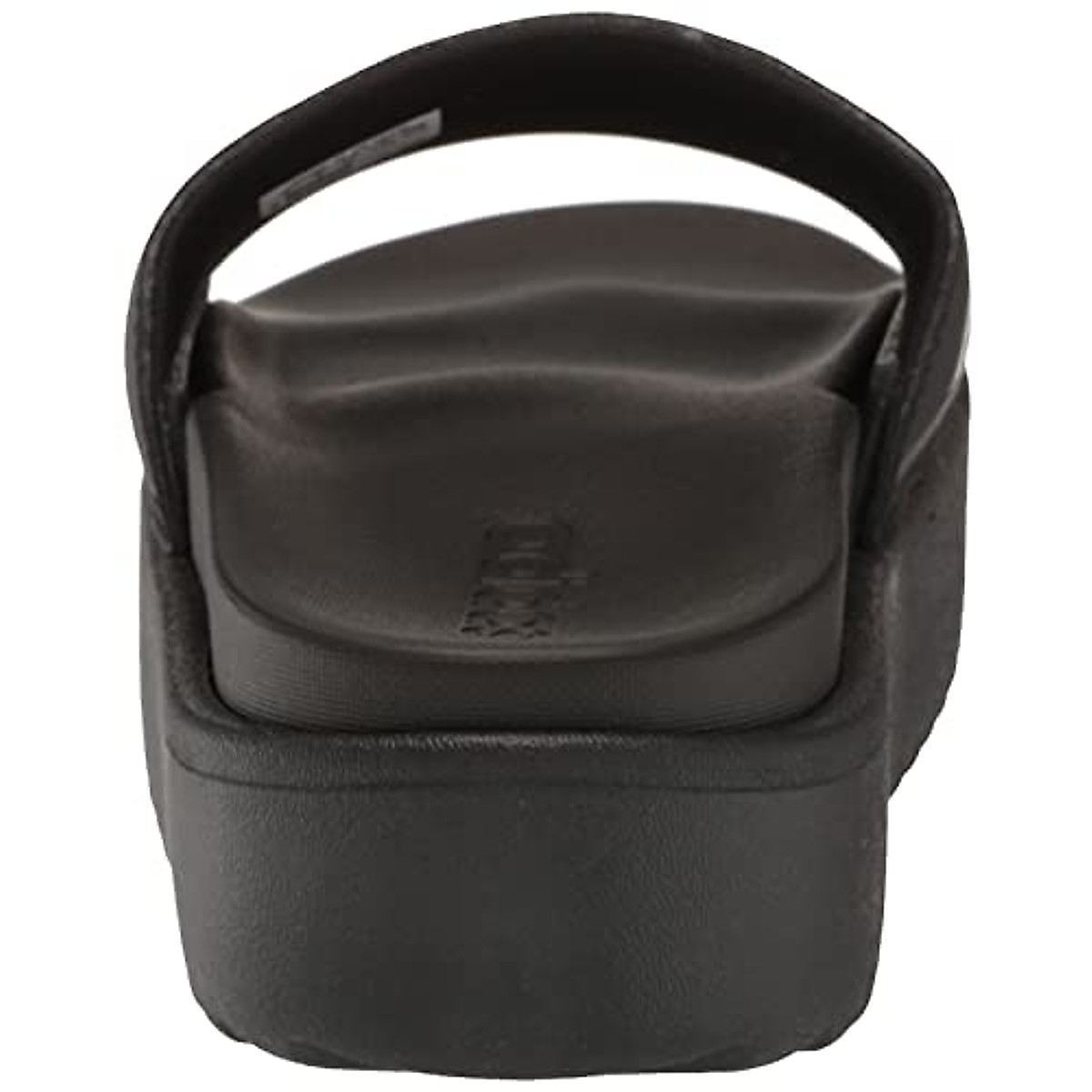 adidas Women's Adilette Platform Slide Sandal, Black/Black/Black, 7