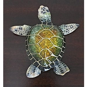 Green Tree Products Sea Turtle Resin Figurine, Indoor Outdoor Decor, 6.25 Inches Wide