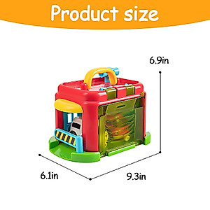 Auspint Children's Fire Rescue Center Toy Set - Includes Fire Truck, Ambulance and Station Scene Take-Around City Emergency Center Toy for Baby 18 Months + Party Birthday Gift