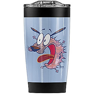 Courage the Cowardly Dog Evil Inside Stainless Steel Tumbler 20 oz Coffee Travel Mug/Cup, Vacuum Insulated & Double Wall with Leakproof Sliding Lid | Great for Hot Drinks and Cold Beverages