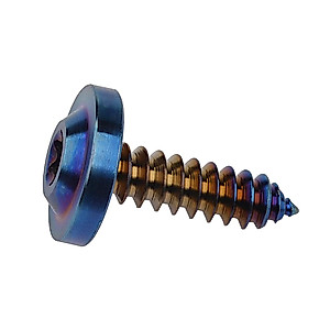 Wanyifa Titanium M4 M5 15 17 20mm Self Tapping Screw Torx Head Motorcycle Bolt Pack of 4 (M4x15mm, Burnt Blue)