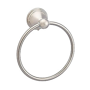 Amazon Basics Modern Towel Ring, S-Shape, 6.3-inch Diameter, Satin Nickel