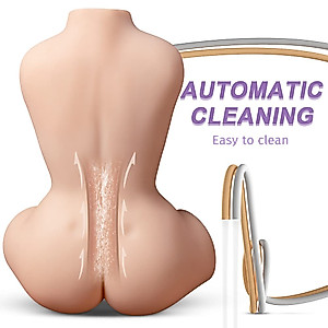 Sex Doll Male Masturbators, Pocket Pussy Ass with Thrusting Anal Sex Stroker Sex Dolls Male Adult Sex Toys for Men Realistic Torso Silicone Juguetes Sexuales