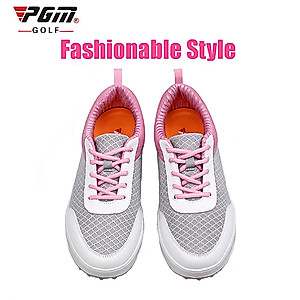Ladies Breathable Spikeless Golf Shoes for Women, Lightweight Mesh Casual Walking Sneakers Shoes Pink
