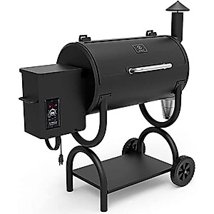 Z GRILLS ZPG-550B 2022 Upgrade Wood Pellet Grill & Smoker 8 in 1 BBQ Auto Temperature Control, Cooking Area, 550 sq in Black