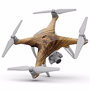 Design Skinz Design Skinz Light Knotted Woodgrain Full-Body Wrap Decal Skin-Kit Compatible with The Drone DJI Phantom 4