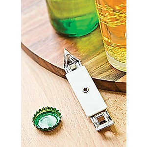 Fox Run Bottle/Can Opener, 0.75 x 1 x 4.25 inches, White