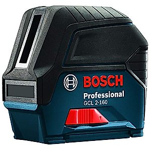 BOSCH 65 Ft. Self-Leveling Cross-Line Combination Laser with Plumb Points GCL 2-160 , Black