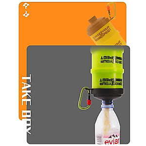 SPEQT Protein Powder Stackable Container To Go,with Top Cap Funnel for Water Bottle,Twist Lock Portable Supplement Organize Storage Dispenser for Pre/Post Workout,Fitness,Travel,Gym