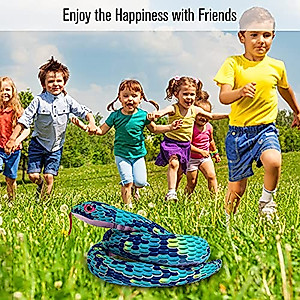 TORMAYS Realistic Anaonda Stuffed Animal, Large Snake Plush Toy Gifts Giant Stuffed Snake for Kids, 100 Inch Long, Blue