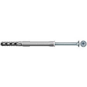 fischer Frame Fixing SXR 10x120 T 3/8" Diameter with Safety Screw Gvz TRX Head 50pcs Low Anchorage Depth Use in Solid and Hollow Building Materials Suitable for Push-Through Installation