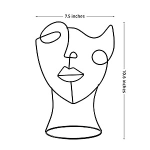 FM2018XSL Metal Wire Statue Ladies Hat Rack Stand Hat Holder Hat Organizer, Housewarming Gifts for Home Desk Decorations(No Hat)