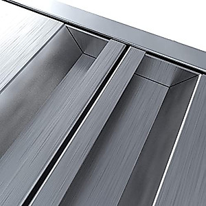 Marada Outdoor Kitchen Doors,304 Stainless Steel Access BBQ Doors with Vents All Brushed Stainless Steel Flush Mount Double Wall Door for BBQ Island & Grill,Outdoor Kitchen(31'" W x 24" H)