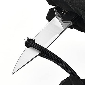 Viwki Pocket Folding Knife, 3.54" inch 8CR14MOV Stainless Steel Blade with G10 Handle and Button Lock for Outdoor Tactical Survival Hunting and EDC 3.7 oz