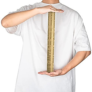 RUSPEPA Kraft Wrapping Paper Roll - Gold Happy Birthday Pattern Great for Birthday, Party, Baby Shower - 17.5 Inches X 32.8 Feet