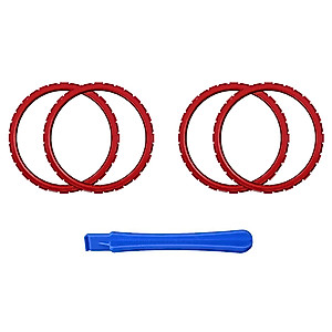 eXtremeRate Scarlet Red Glossy Replacement Accessories for PS5 Controller, Custom Accent Rings for PS5 Controller - Controller NOT Included