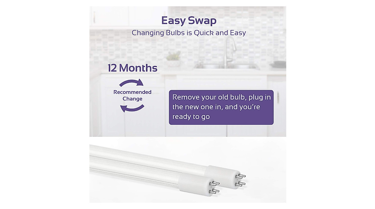 Uvitizer Ultraviolet Bulb UV Light – (2) 10” UV-C Bulb – for Under Sink ...