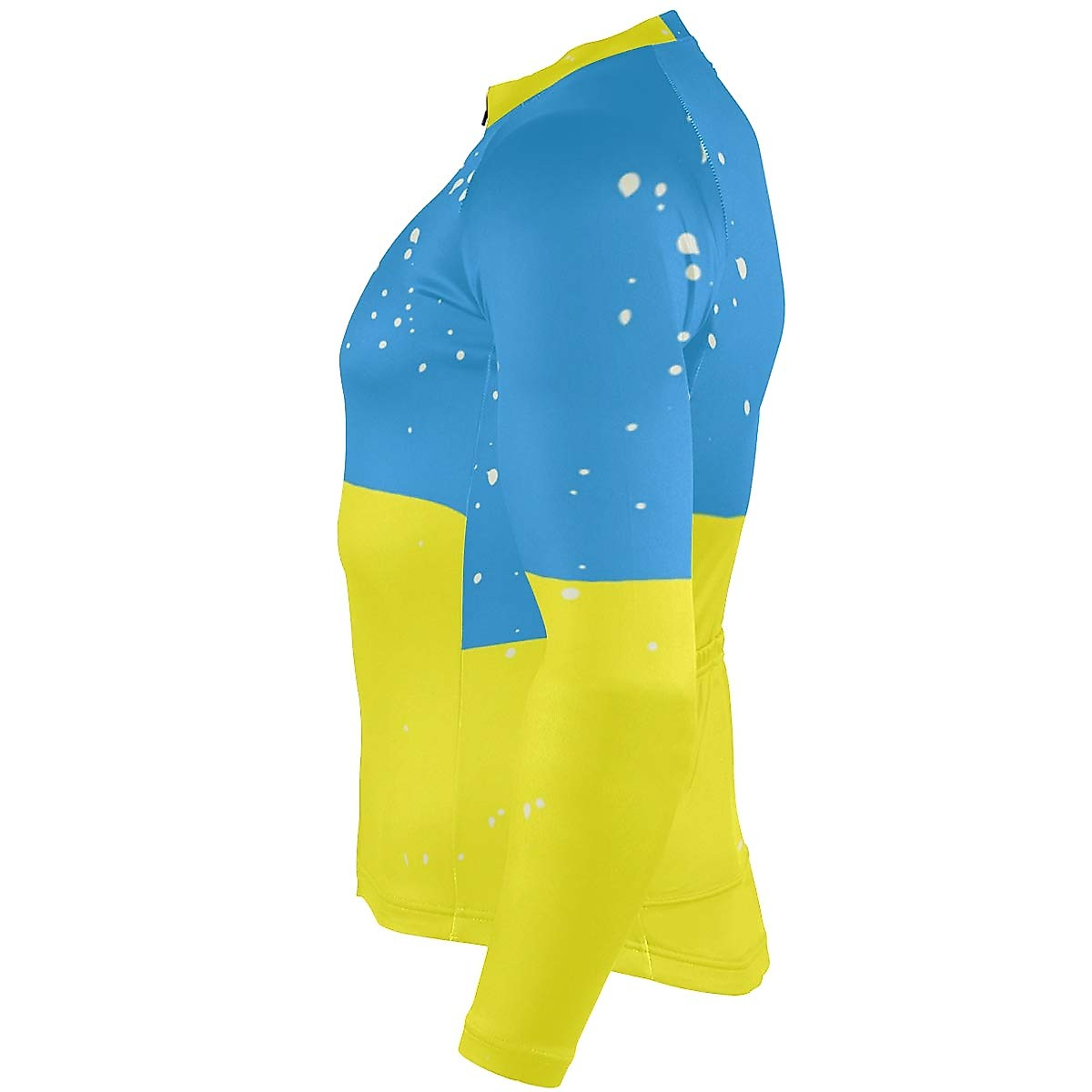 Ukraine Flag Men's Cycling Jersey Long Sleeve Bike Jacket Biking Bicycle Jersey Shirt
