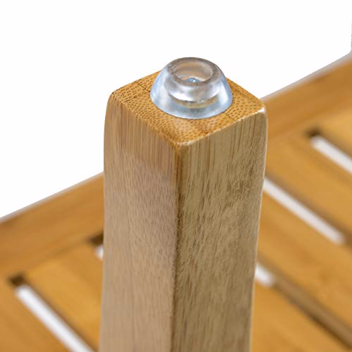 Sorbus Bamboo Shower Bench Stool with Shelf — 2-Tier Wood Storage & Seating for Bathroom, Shower Bench Chair, Bath Stool, Spa Sauna Seat