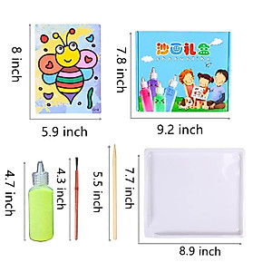 ANXUS Sand Painting Kit for Kids, Complete Sand Painting Tool, 12 Colored Sand Paintings with 24 Sand Paintings, Brush, Wooden Pen, Sand Table, DIY Sand Art. Children's Favorite Gifts