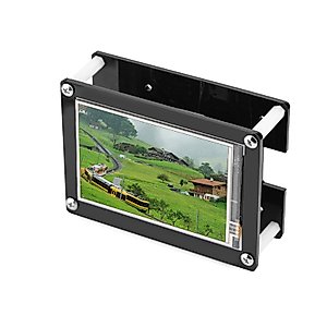 Zopsc 3.5 inch LCD Screen Display, Supports 1080P Display, Monitor IPS 60fps for + Black Acrylic Case with Multi Languages Menu